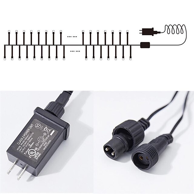 Meteor Shower Rain Lights Outdoor Christmas Hanging Firecracker String ...
