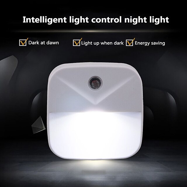 Plug in LED Night Lights Motion Sensor Dusk to Dawn Bedside Lamp 1/3 ...