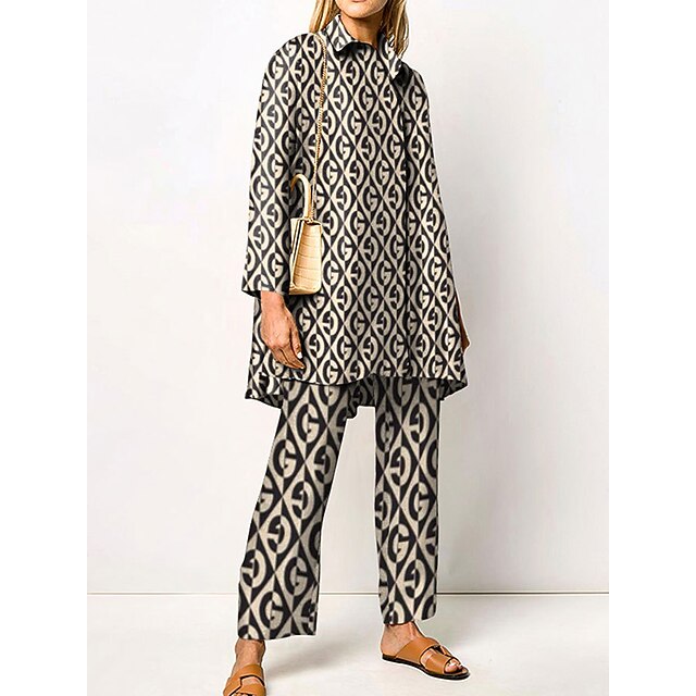 Ensemble de chemise vintage élégante en 2 pièces pour femme chemisier ...