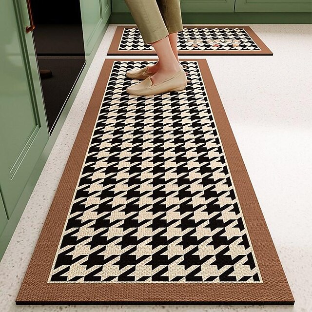 Kitchen Floor Mats Lattice Non-Slip Waterproof And Oil-Proof Mats Dirt ...