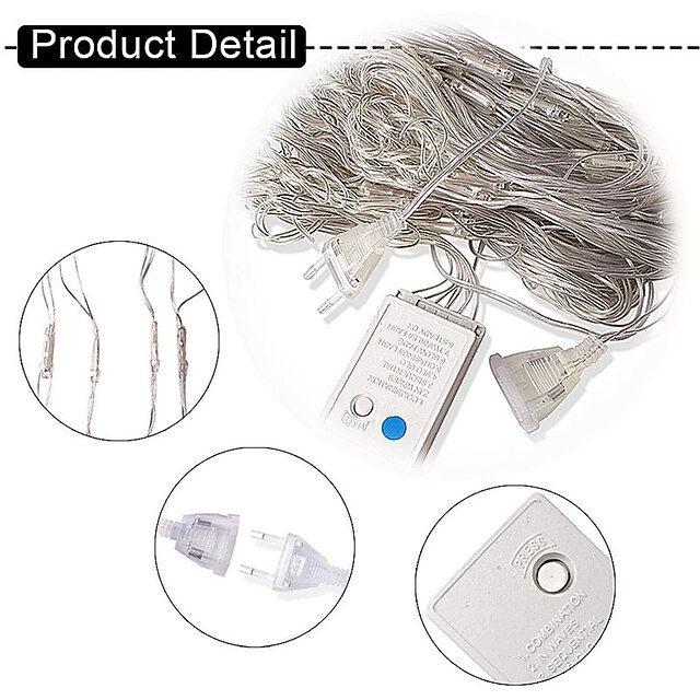 LED Net Mesh Fairy String Light 8*10 6*4M Flexible Window Curtain ...