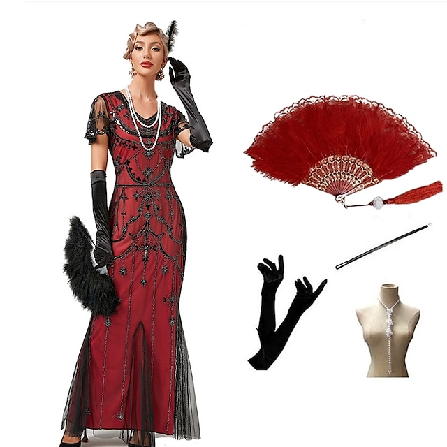 Vintage Inspired The Great Gatsby Long Length Flapper Dress Dress ...