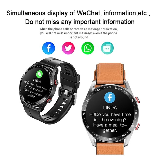 HW20 Smart Watch Smartwatch Men Woman Bluetooth Fitness Bracelet Heart ...