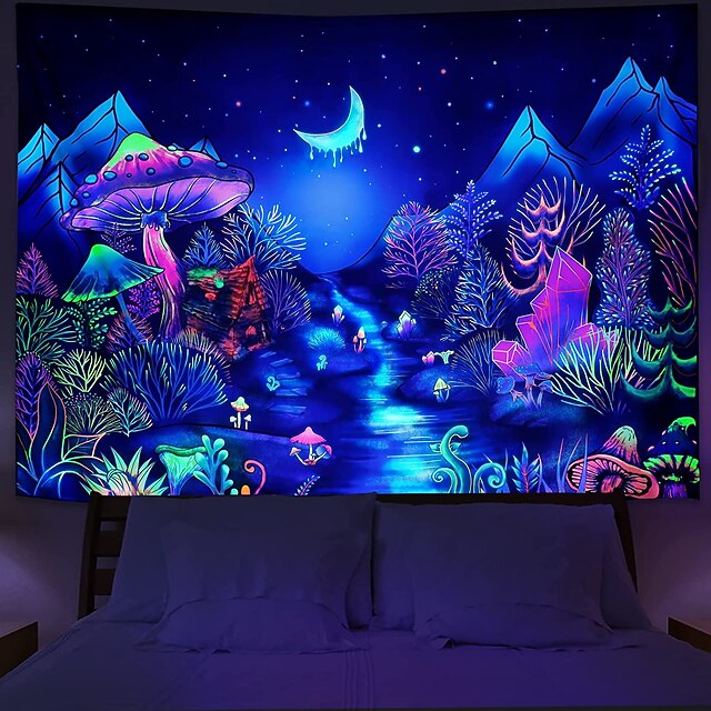 Blacklight Tapestry UV Reactive Glow in the Dark Glow Party Neon ...