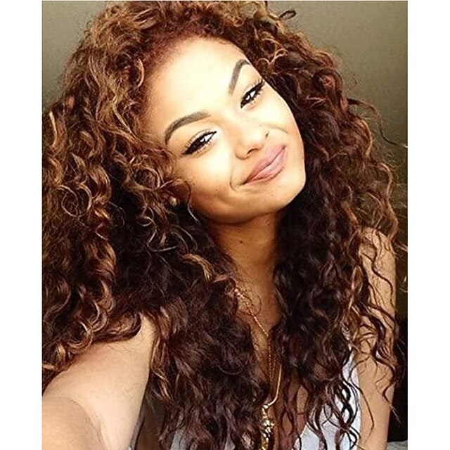 Long Curly Synthetic Wigs for Women White Pink Loose Wave Hair ...