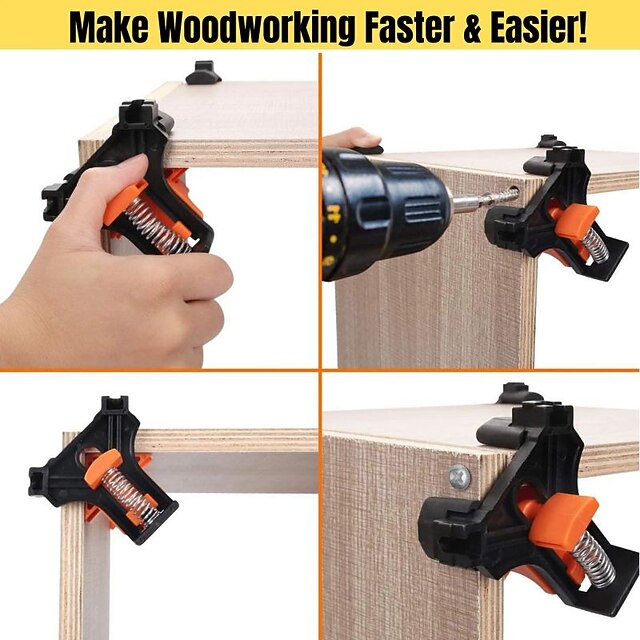 90Degree Right Angle Clamp Set Picture Frame Corner Clips Mate ...