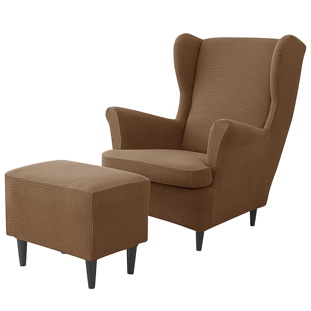 Wing Chair Cover Set, Include Stretch Wingback Chair Slipcover and ...