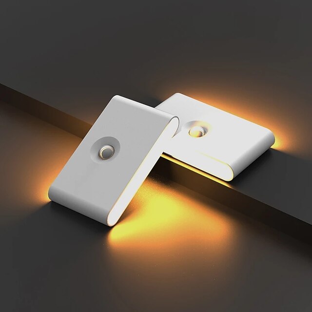 LED Night Lights Motion Sensor USB Rechargeable Linkage Induction ...