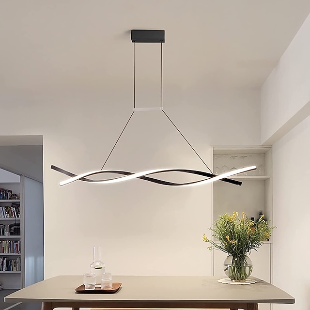2-Light 80 cm Line Design Chandelier Aluminum Linear Painted Finishes ...