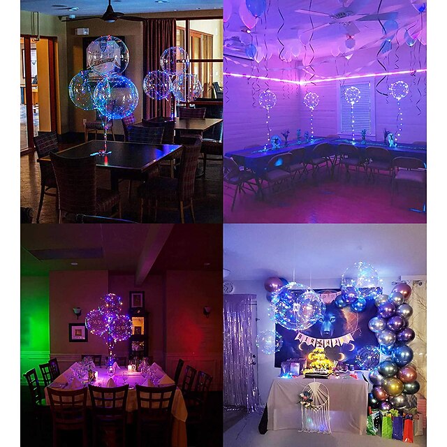 Elegant Wedding Reception Party LED Balloons Light Up Colorful Bobo ...