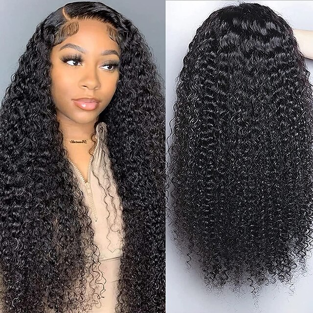 Glueless Wear And Go Wigs Lace Front Human Hair For Women Kinky Curly