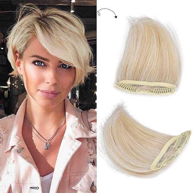 2 pack 4 inch Short Thick Hairpieces Adding Extra Hair Volume Clip in ...