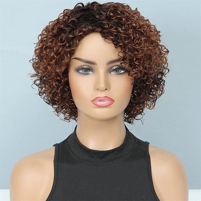 Ombre Short Curly Human Hair Wigs For Black Women Short Curly Wigs ... Ombre Short Curly Human Hair Wigs For Black Women Short Curly Wigs ...