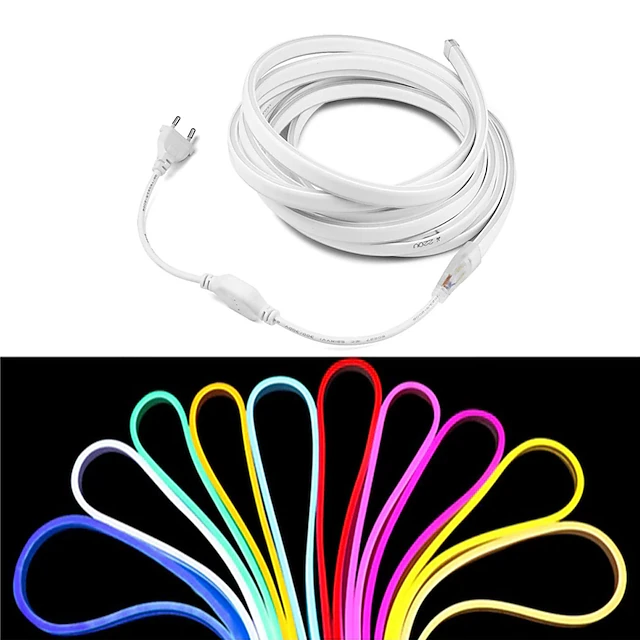 Waterproof LED Neon Tube 30M 25M 20M 15M 10M 5M 3M 2M 1M AC 220V-240V ...