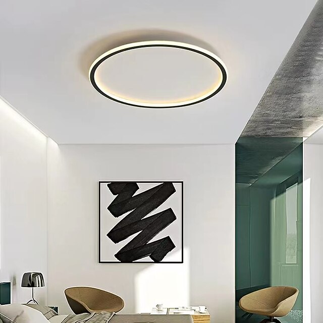 1-Light New LED Ceiling Lamp Round Ultra-Thin Simple Circular Design ...