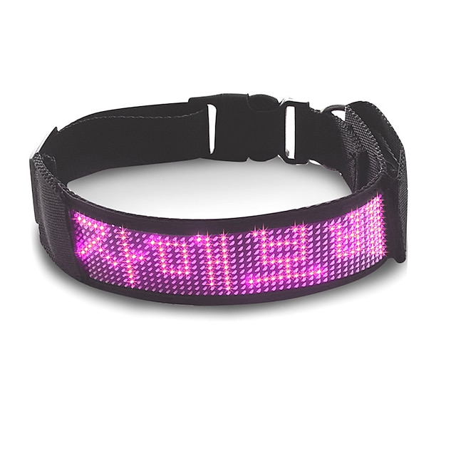 2023 New Bluetooth Programmable LED Pet Dog Cat Collar Flashing ...