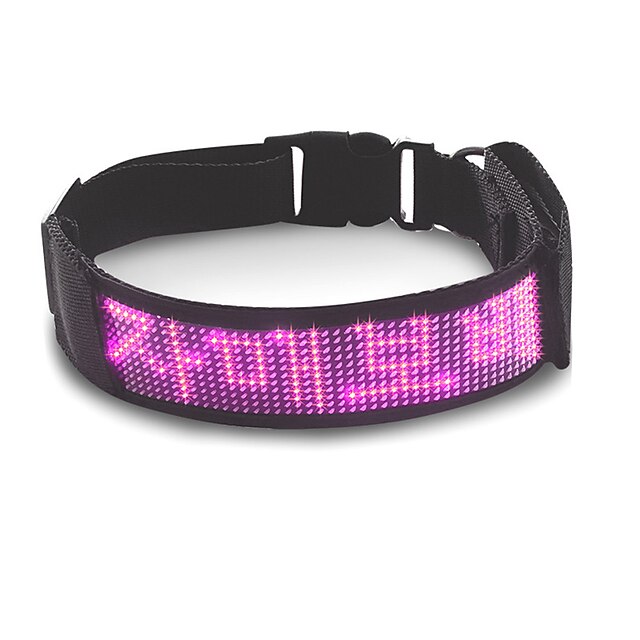 2023 New Bluetooth Programmable LED Pet Dog Cat Collar Flashing ...