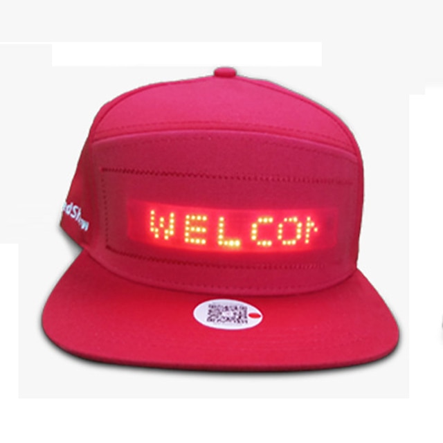 Unisex Bluetooth LED Mobile Phone APP Controlled Baseball Hat Scroll ...