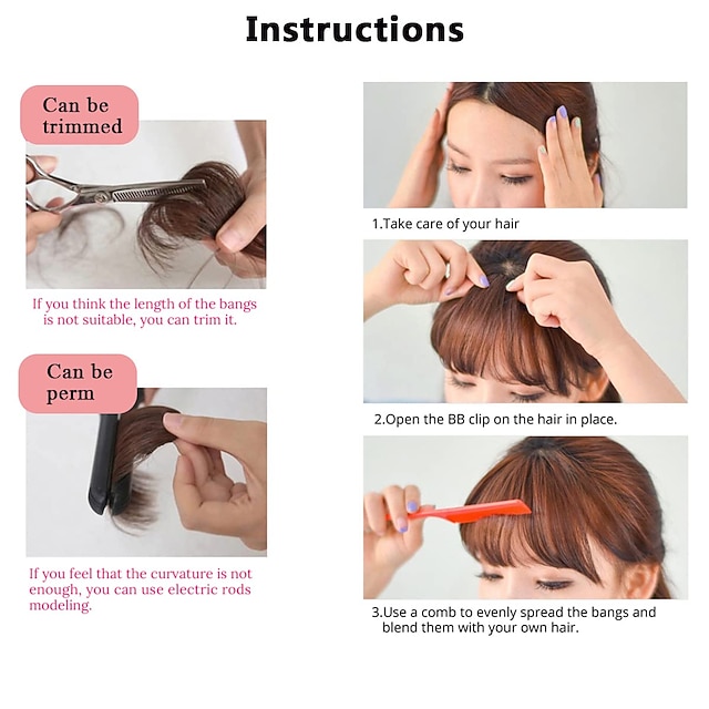 lugg hårspänne i lugg hår lugg lugg med tinningar hårstycken för ...