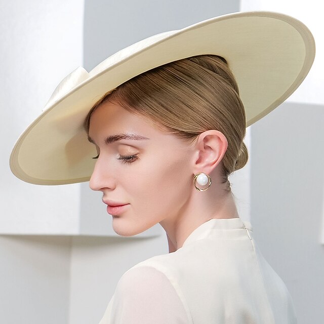 Elegant Sweet Flax Hats with Bowknot / Party / Evening Headpiece ...