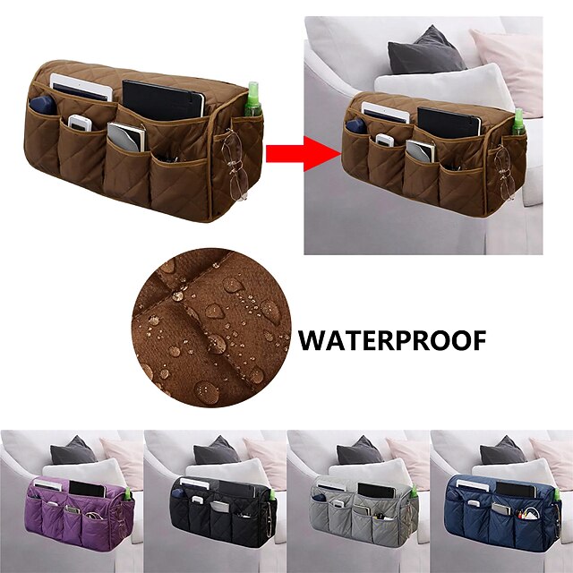Waterproof Sofa Cover Armrest Cover Organizer Remote Control Holder for ...