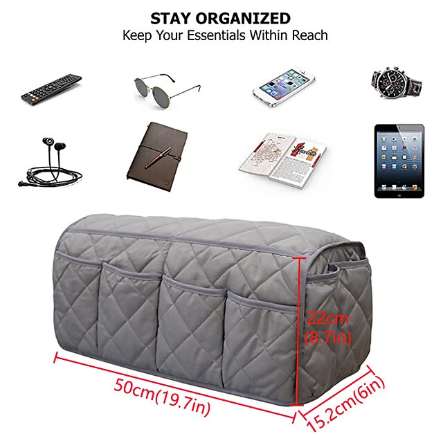 Waterproof Sofa Cover Armrest Cover Organizer Remote Control Holder for ...