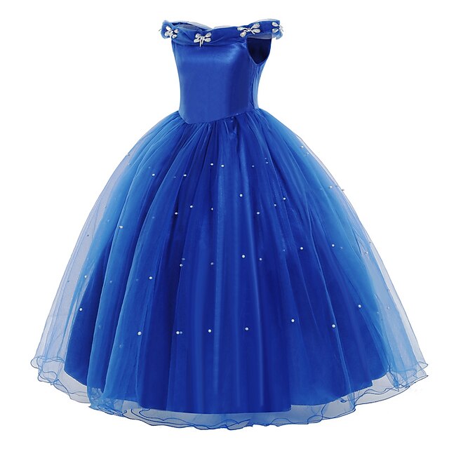 Cinderella Fairytale Princess Flower Girl Dress Theme Party Costume ...