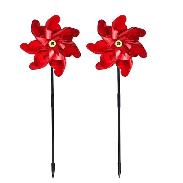 2 Pieces Bird Repeller Windmill Spinner DIY Birds Deterrent Silver ...