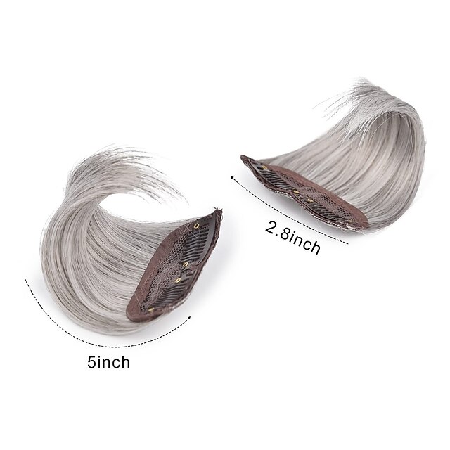 2 pack 4 inch Short Thick Hairpieces Adding Extra Hair Volume Clip in ...
