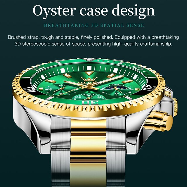 OLEVS Quartz Watch for Men Fashion Luxury Dive Classic Quartz Men's ...