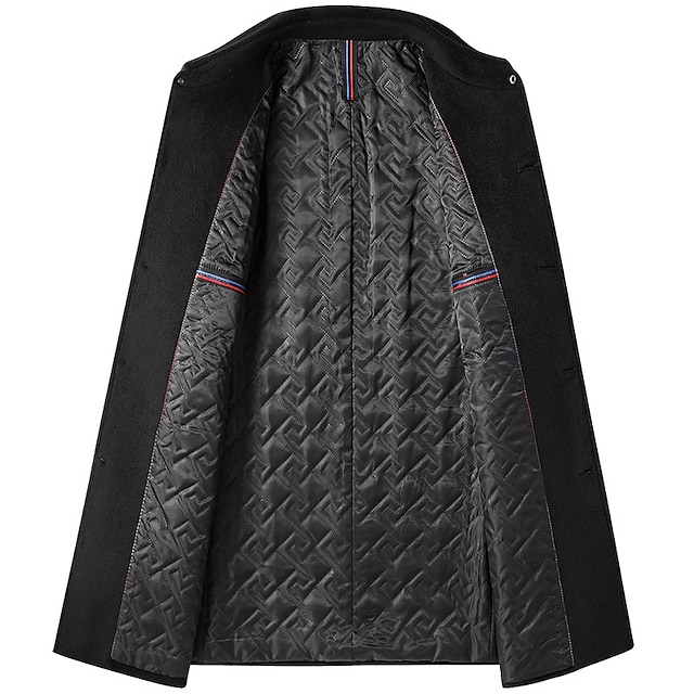 Men's Winter Coat Wool Coat Overcoat Vacation Business Winter Wool ...