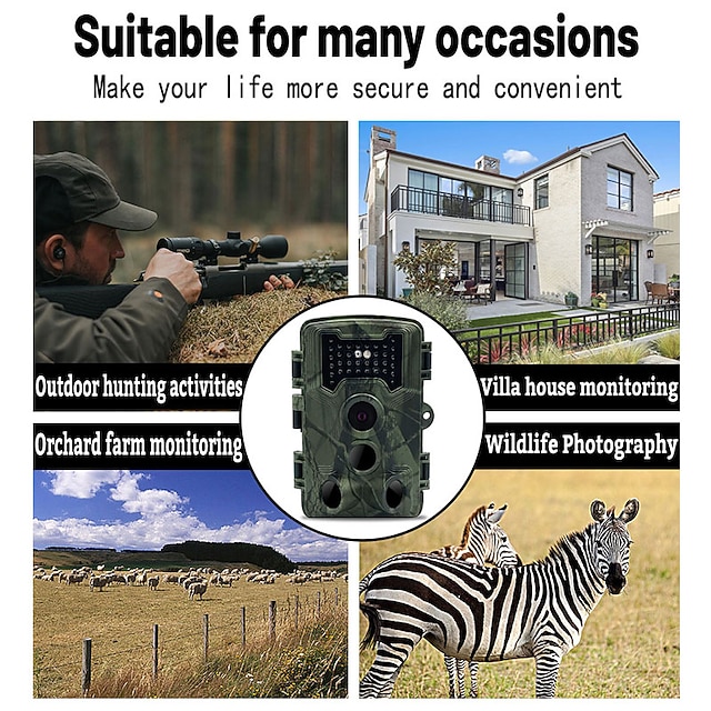 PR1000 Trail Camera 1080P HD Video Wildlife Hunting Cam 16MP Infrared ...