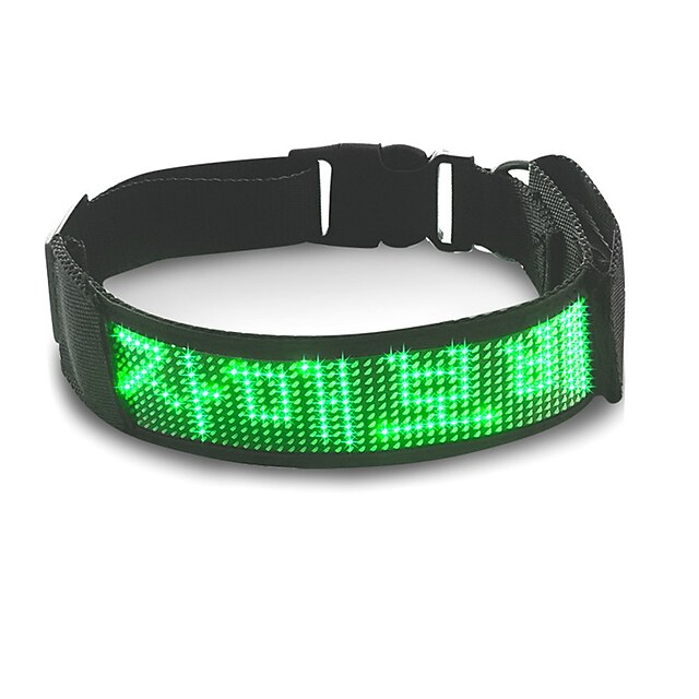2023 New Bluetooth Programmable LED Pet Dog Cat Collar Flashing ...