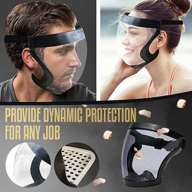 Super Protective Anti-Fog Face Shield,Unisex Hd Transparent Full Face ...