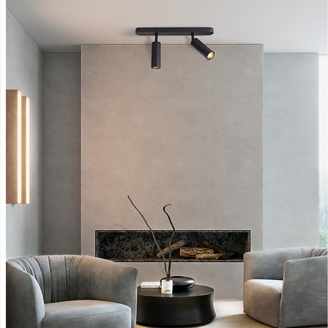 LED Ceiling Spotlights Adjustable Dimmable Fixed Track Lighting Kit, 25 ...