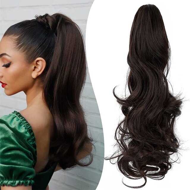 Claw Clip Ponytail Extension 20 Inch Clip in Wavy Ponytail Hair ...