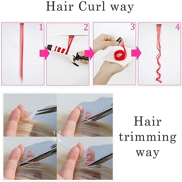 Clip On Hair Extension 22 inch Colored Hair Straight Hair Extension ...