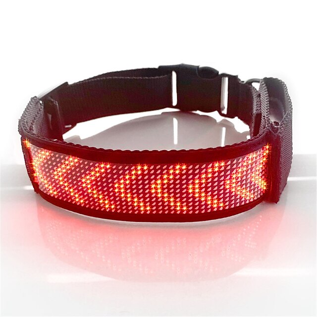 2023 New Bluetooth Programmable LED Pet Dog Cat Collar Flashing ...