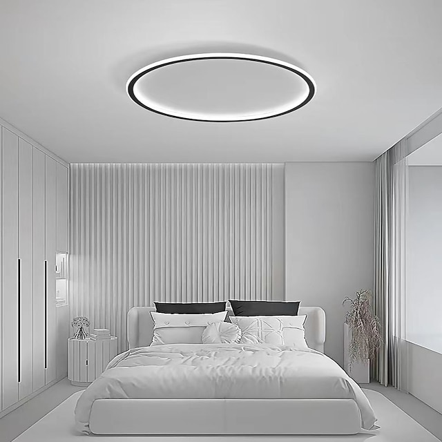 1-Light New LED Ceiling Lamp Round Ultra-Thin Simple Circular Design ...