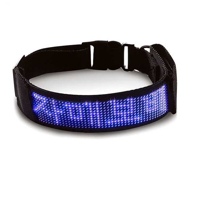 2023 New Bluetooth Programmable LED Pet Dog Cat Collar Flashing ...