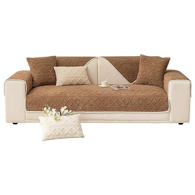 Plush Winter Sofa Mat Cover Slipcover Sofa Seat Cover Sectional Couch ...