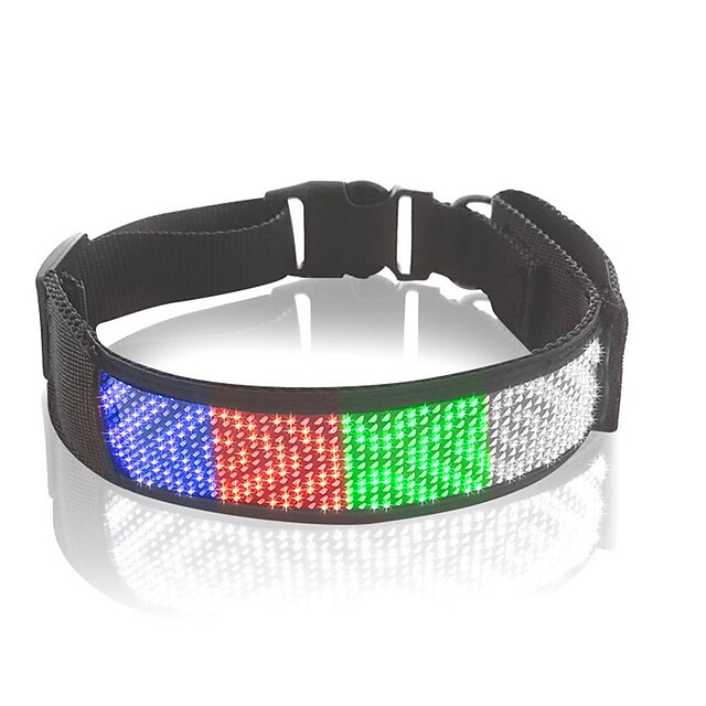 2023 New Bluetooth Programmable LED Pet Dog Cat Collar Flashing ...