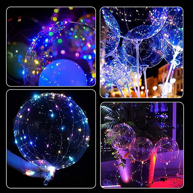 Elegant Wedding Reception Party LED Balloons Light Up Colorful Bobo ...