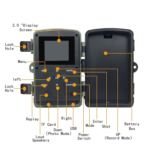 PR1000 Trail Camera 1080P HD Video Wildlife Hunting Cam 16MP Infrared ...
