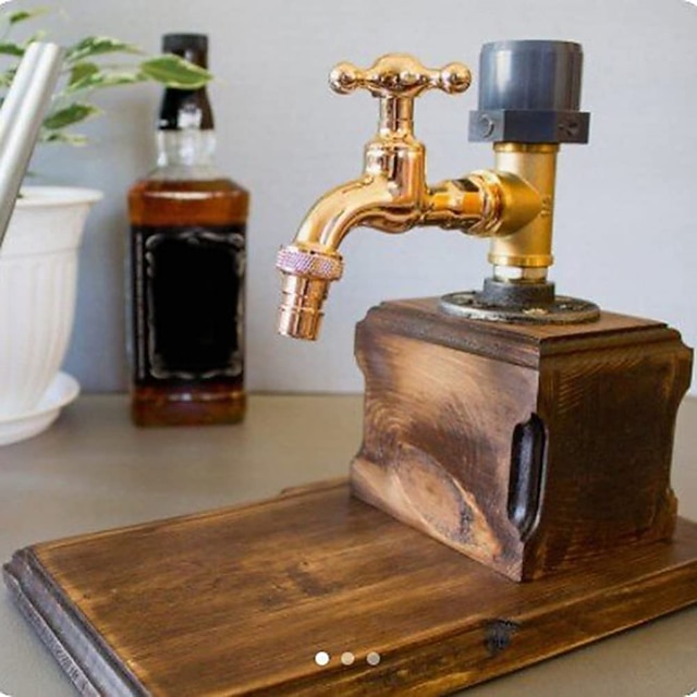 Whiskey Wood Dispenser,Faucet Shape Liquor Dispenser, Daddy Favorite ...
