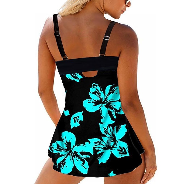 Women's Swimwear Tankini 2 Piece Swim Dress Plus Size Swimsuit 2 Piece ...
