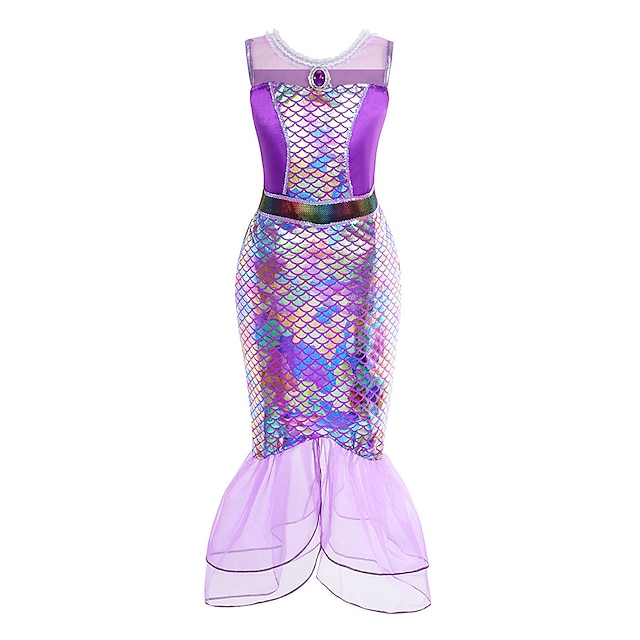 Little Mermaid Mermaid Tail Ariel Aqua Princess Dress Theme Party ...