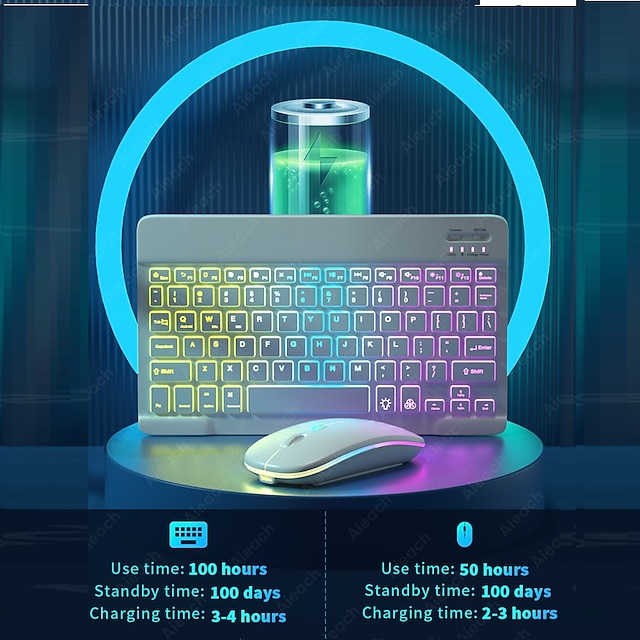 Keyboard And Mouse Combo For Tablet Android Ios Windows Wireless Slim Mouse Keyboard Combo