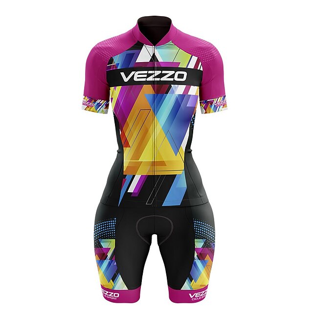 Women's Triathlon Tri Suit Short Sleeve Triathlon Pink+White Blue + Red ...