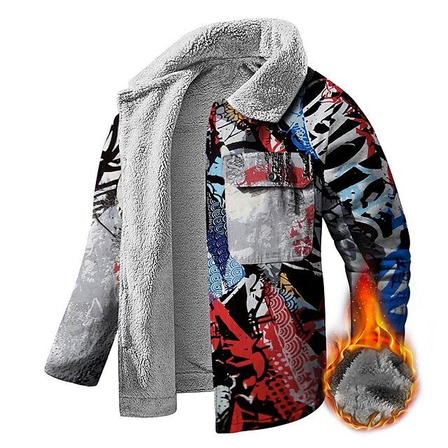 Imprimés Photos Graffiti Mode Chic et moderne Casual Quotidien Homme Manteau Sport & Loisir ...
